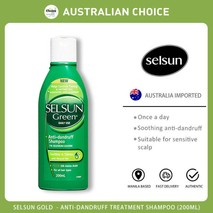 Selsun Green Anti-Dandruff Shampoo Soothes & Shines 200ml. Australia ...