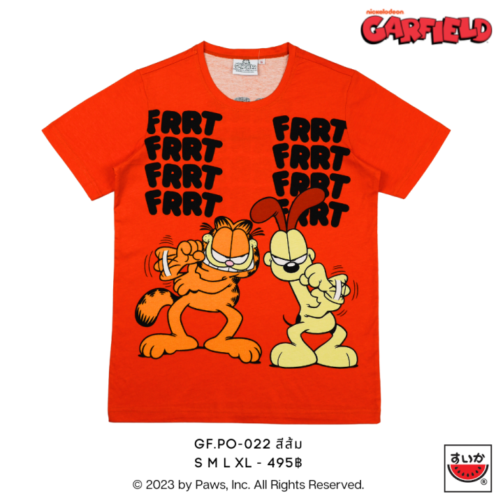 แตงโม (SUIKA) - เสื้อยืดคอกลมแขนสั้น GARFIELD ( GF.PO-022 ) | Lazada.co.th