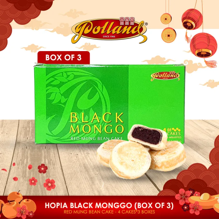 Polland Hopia Trio (Black Mongo) - Black Mongo Filling - Festive Sweets ...