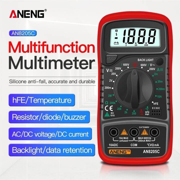 ANENG AN8205C Digital Multimeter AC/DC Ammeter Volt Ohm Tester Meter ... ANENG AN8205C Digital Multimeter AC/DC Ammeter Volt Ohm Tester Meter ...
