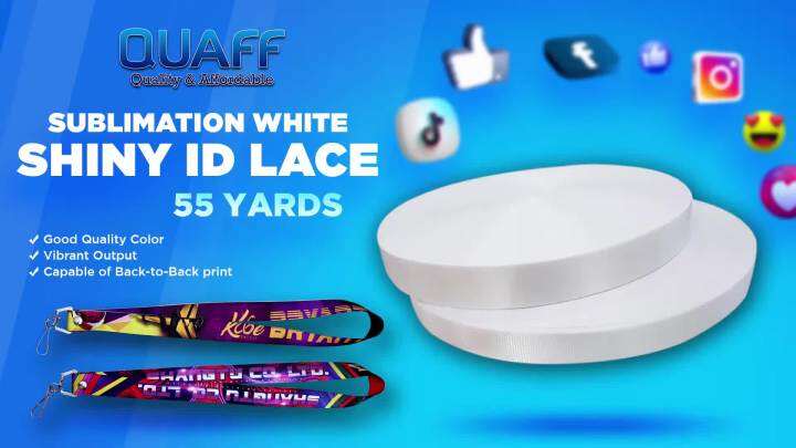 SUBLIMATION ID LACE BLACK AND WHITE MATTE 1 INCHES (50YARD ROLL ...