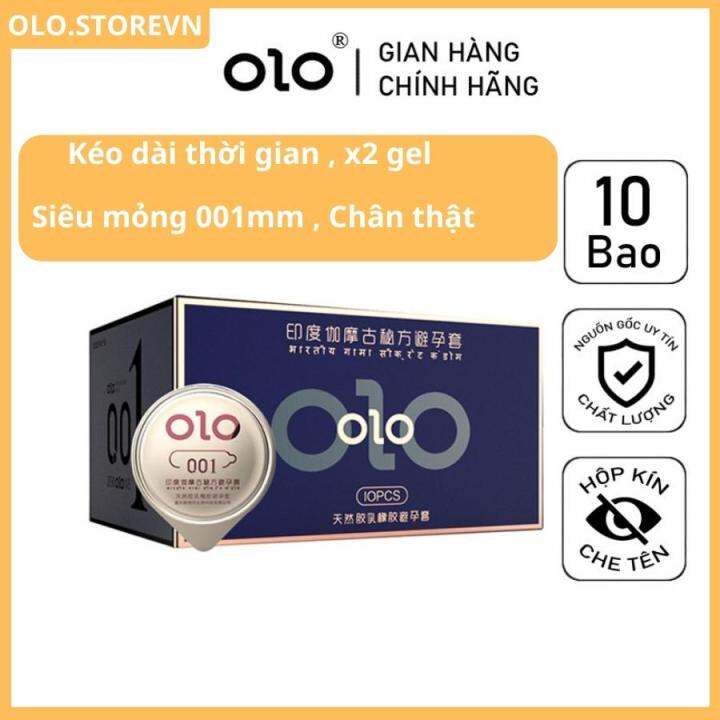 [Combo 2 hộp] Bao Cao Su Gai Kéo Dài Thời Gian và Bao Cao Su Siêu Mỏng OLO 001 Feeling 20 bcs ...