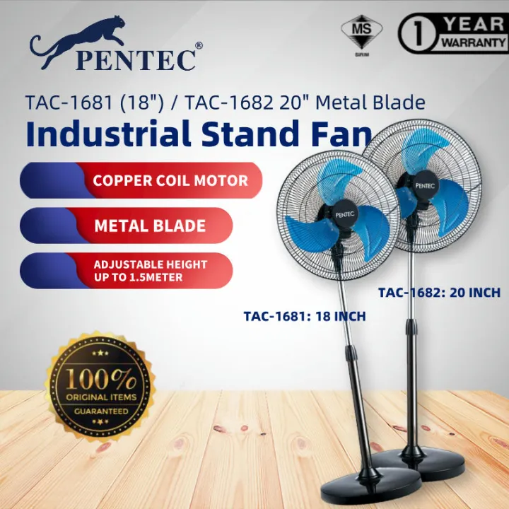 PENTEC Stand Fan 18" TAC-1681/ 20" TAC-1682 KIPAS BERDIRI New Design ...