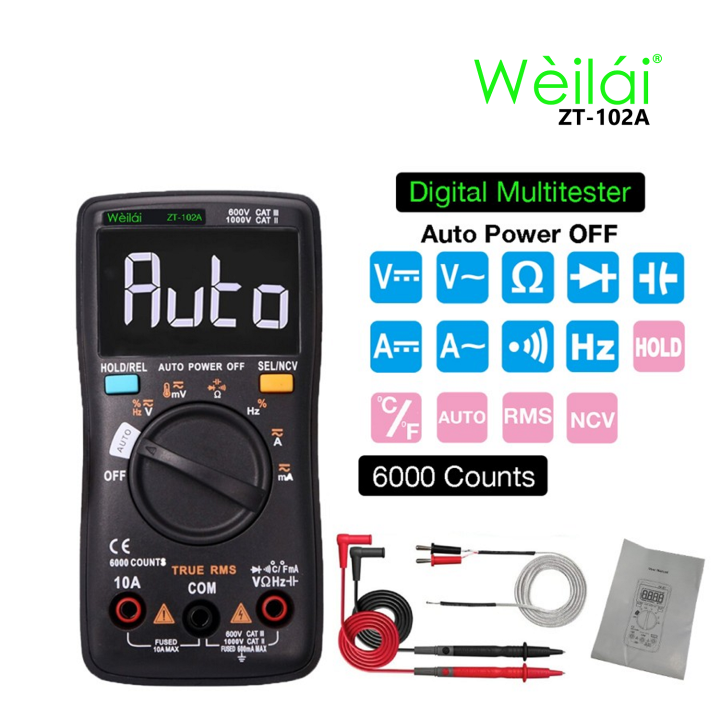 Weilai ZT-102A Auto Multitester Avometer Multimeter Digital - Pengukur ...