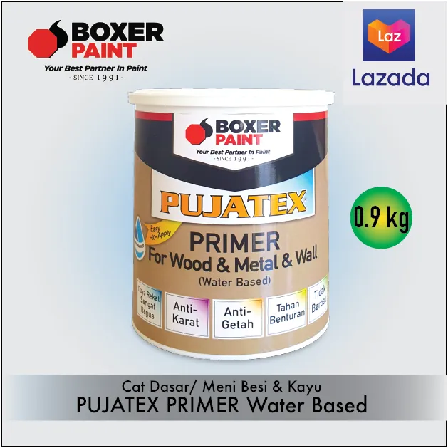 Cat Dasar/ Meni Kayu & Besi PUJATEX Primer Water Based | Lazada Indonesia