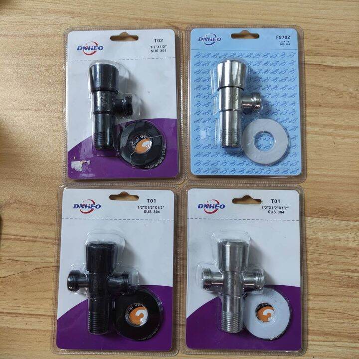 SUS 304 3-WAY & 2-WAY ANGLE CONTROL STOP VALVE 1/2 INCH(15mm) WATER ...