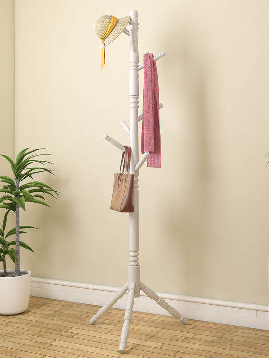 Clothes Hanger Floor Standing Bedroom Hanger Solid Wood Clothes Hanger ...