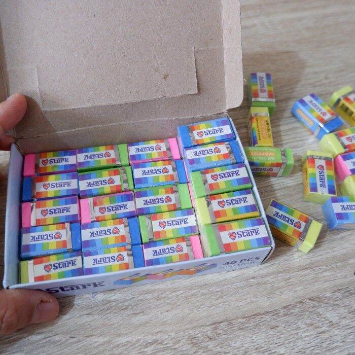 Penghapus Stark / Karet Penghapus Stark Per Pack Isi 40/24 Pcs | Lazada ...