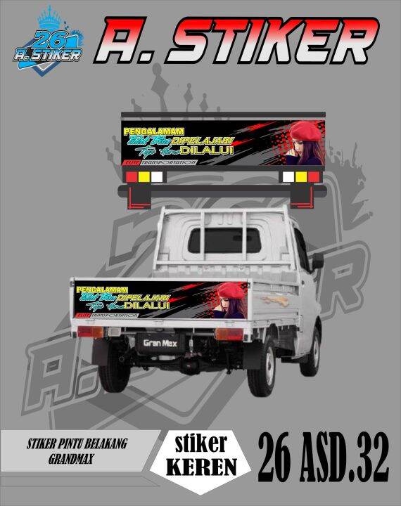 stiker pintu belakang mobil grandmax/L300/carry/sterada stiker variasi ...