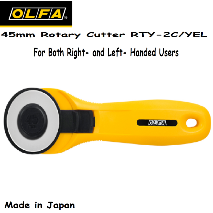 OLFA 45mm Rotary Cutter RTY-2C/YEL Extremely Sharp Made in Japan | Lazada