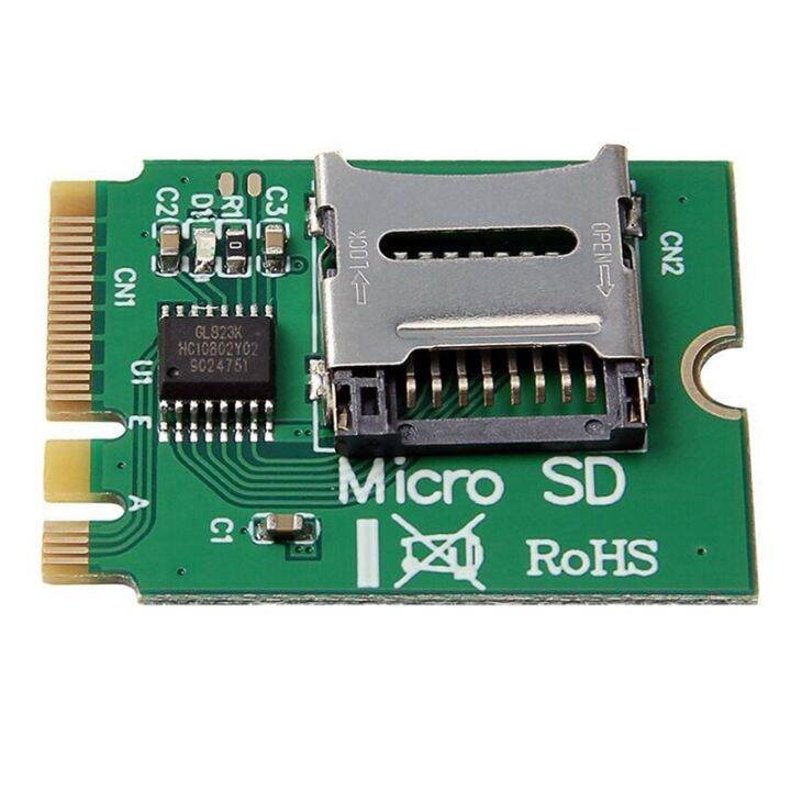 M2 NGFF Key A.E WIFI Slot to Micro-SD SDHC SDXC TF Card Reader T-Flash ...
