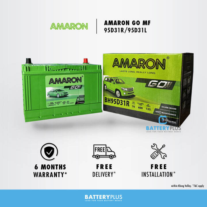 N70Z | N70ZL | 95D31R | 95D31L | Amaron GO Car Battery Bateri Kereta for Hyundai Starex ...