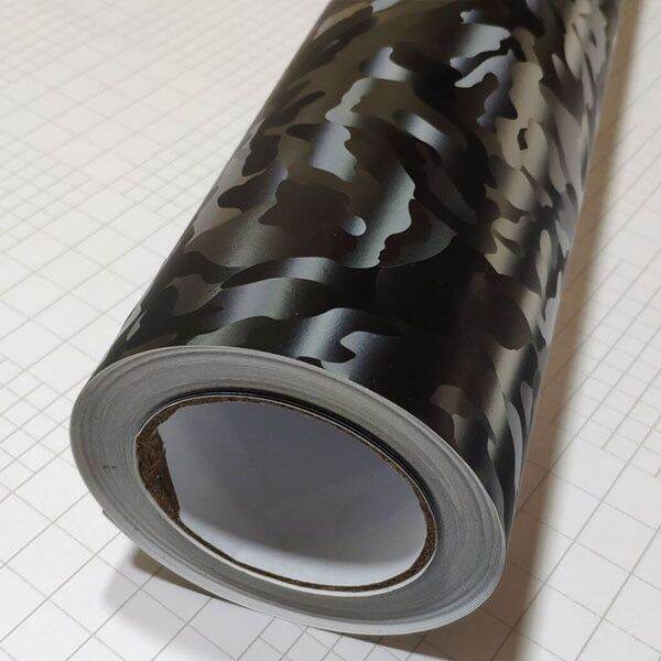 Matte Ghost Carbon Black Stealth Camouflage Vinyl Wrap Roll With Air ...