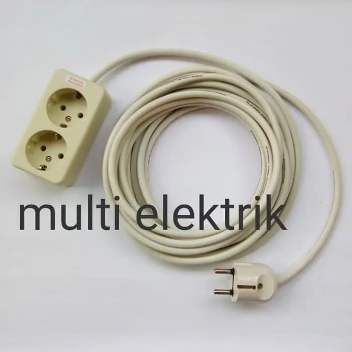 stop kontak uticon 2 lubang kabel eterna 5 meter - colokan listrik stopkontak terminal kuningan ...