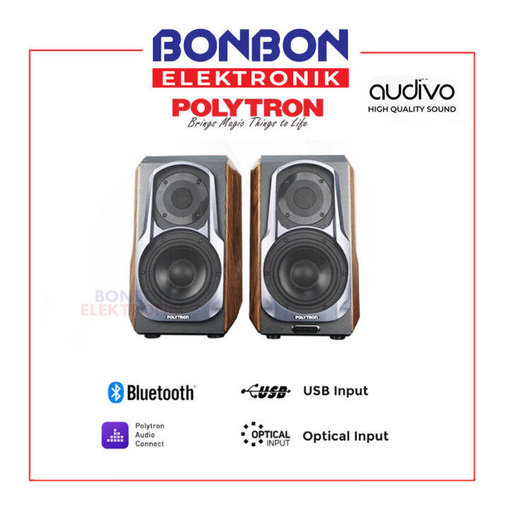 POLYTRON HiFi Speaker AUDIVO PHS 6A Bluetooth Extra Bass | Lazada Indonesia