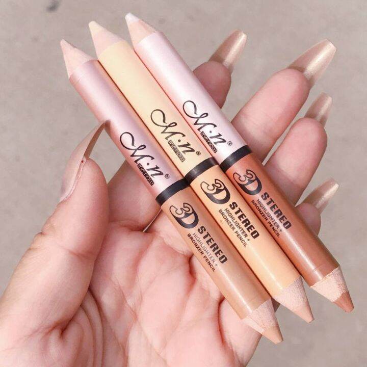 Y2K2สีด้านทนนานสองด้านและดินสอเน้นข้อความแวววาวกันน้ำอุปกรณ์ปกปิดจุดด่างดำบรอนเซอร์หน้าคอนซีลเล ...