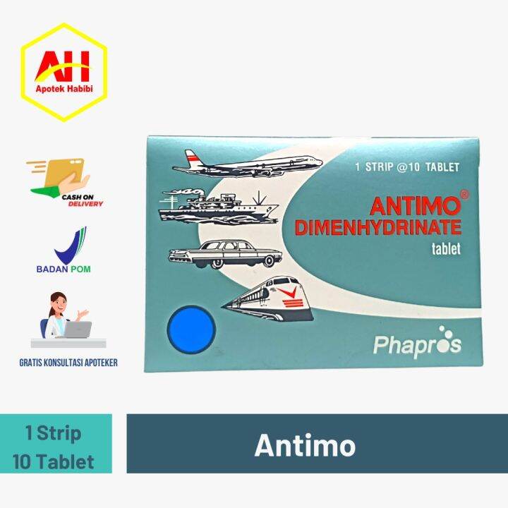 Antimo Tablet 1 strip isi 10 tablet Obat Antimo tablet dewasa | Lazada Indonesia