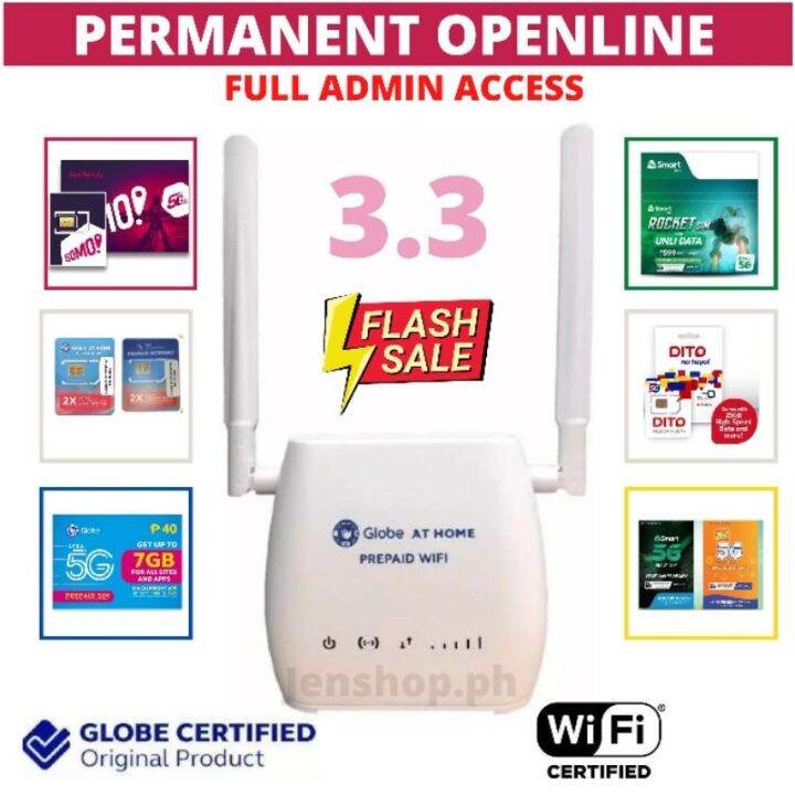 GLOBE PREPAID WIFI OPENLINE WITH FULL ADMIN ACCESS | Lazada PH