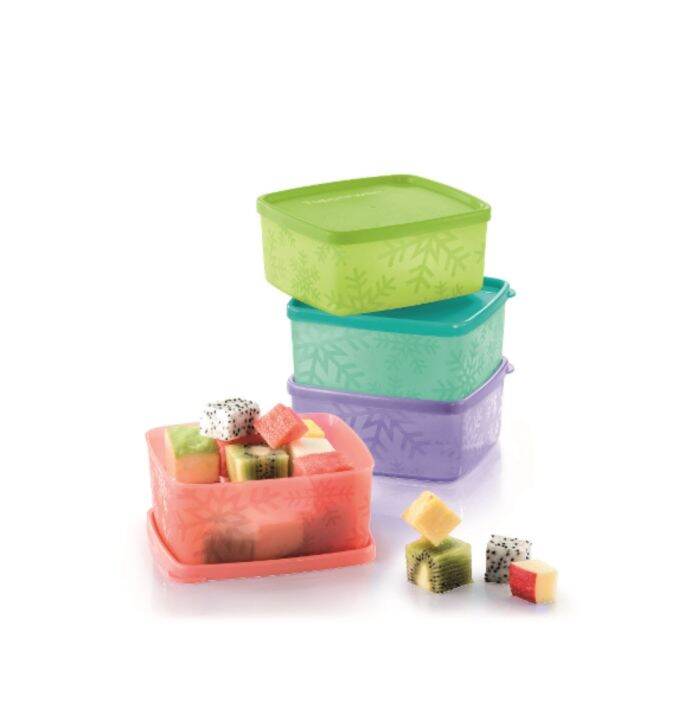 tupperware snowflake square round(400ml) | Lazada