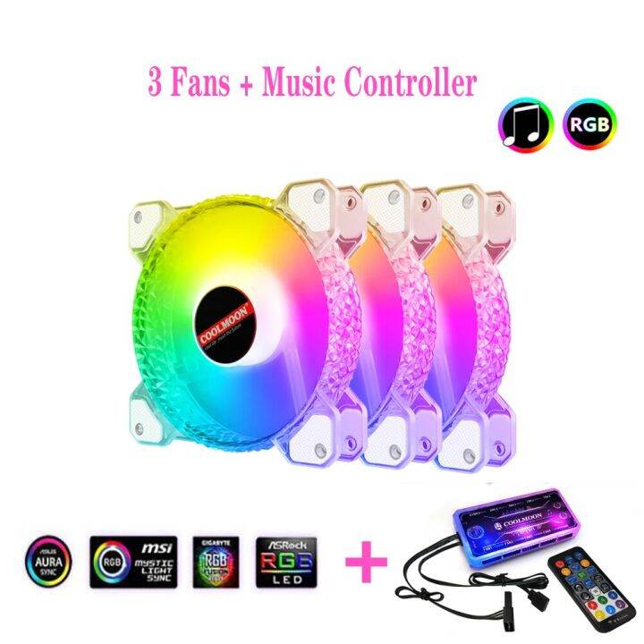 Diamond 120Mm Fan Cooling PC Computer Case Fans PWM 6PIN Adjustable ...