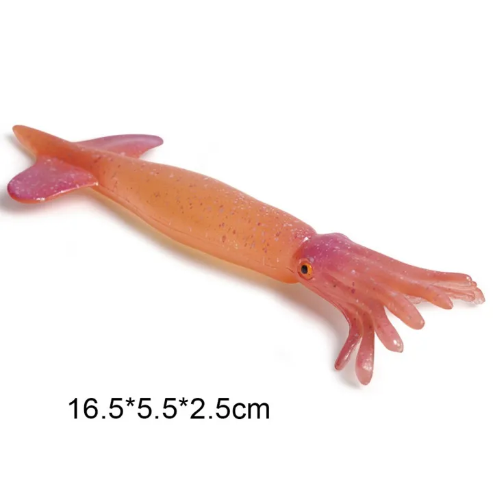 PVC High Simulation Shrimp Squid Ocean Animal Model Figurine Toys Home ...