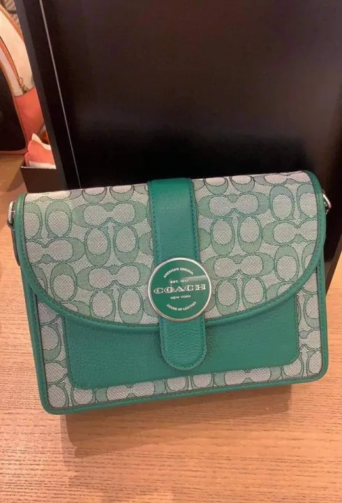 Coach Lonnie Crossbody In Signature Jacquard C8307 - Green | Lazada PH