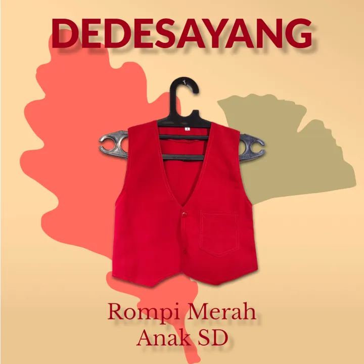Dedesayang / Rompi SD / Rompi Anak / Seragam Sekolah / Rompi Merah ...