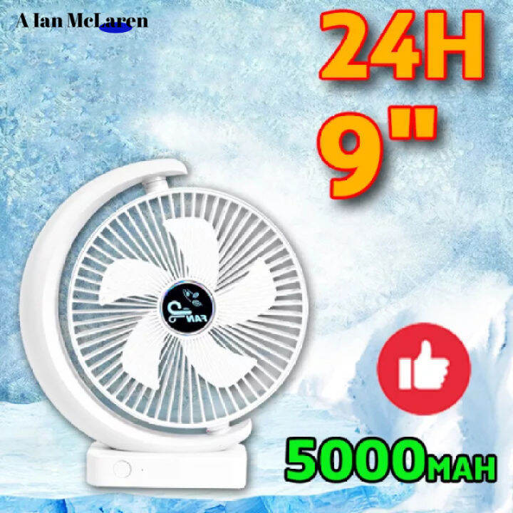 AIM【พร้อมส่งจากกทม มาถึงใน 3-5 วัน】 9นิ้ว ขนาดใหญ่มาก พัดลม ชาร์จ แบต ...