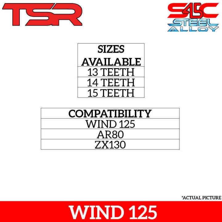 WIND 125 KAWASKI ENGINE SPROCKET TSR | Lazada PH