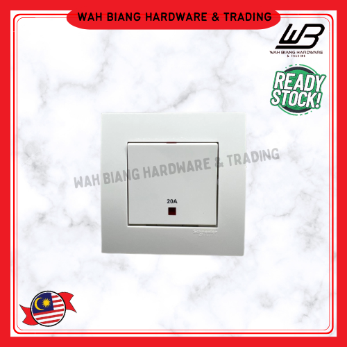 【Ready Stock】SCHNEIDER ELECTRIC 20A 250V 1 GANG 1 WAY DP SWITCH WITH ...
