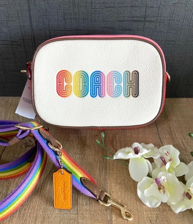 Coach C9939 Mini Jamie Zip Camera Bag in Chalk Refined Pebble Leather ...