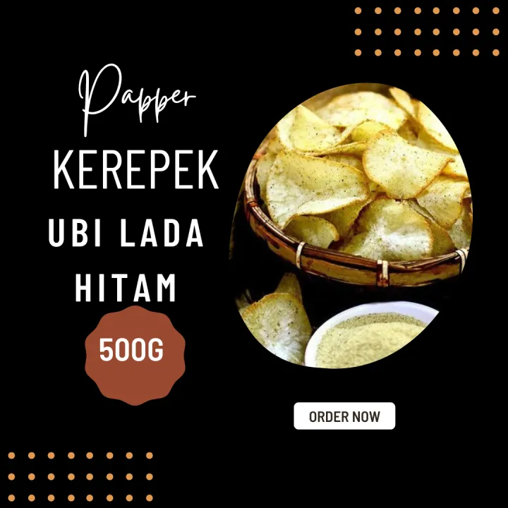 Layang Food Kerepek Ubi Lada Hitam Halal Muslim Snacks 500g | Lazada