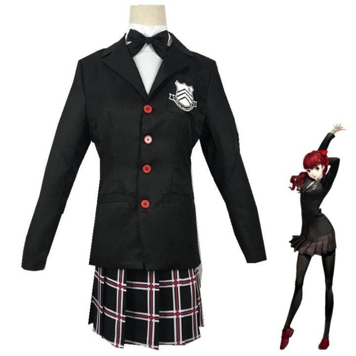 Persona 5 P5 วิทยาเขตฤดูหนาวจริงของเกาะใหม่ cos เครื่องแบบ cosplay ...