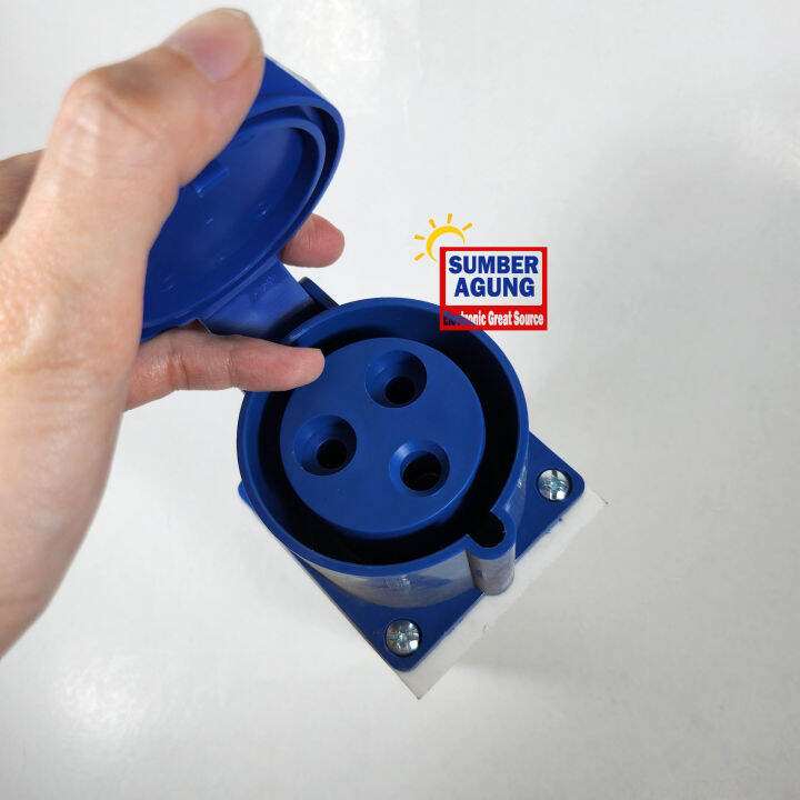 Wall Mounting Socket 3 Pole 32A Soket Tembok Industrial IP44 Indoor ...
