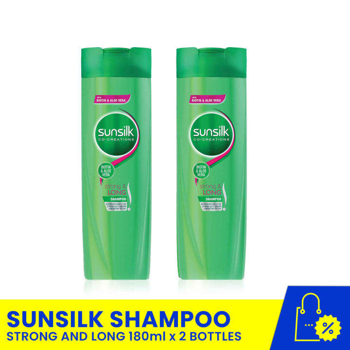 SUNSILK Shampoo Strong & Long 180ml x 2 bottles, hair care, personal ...