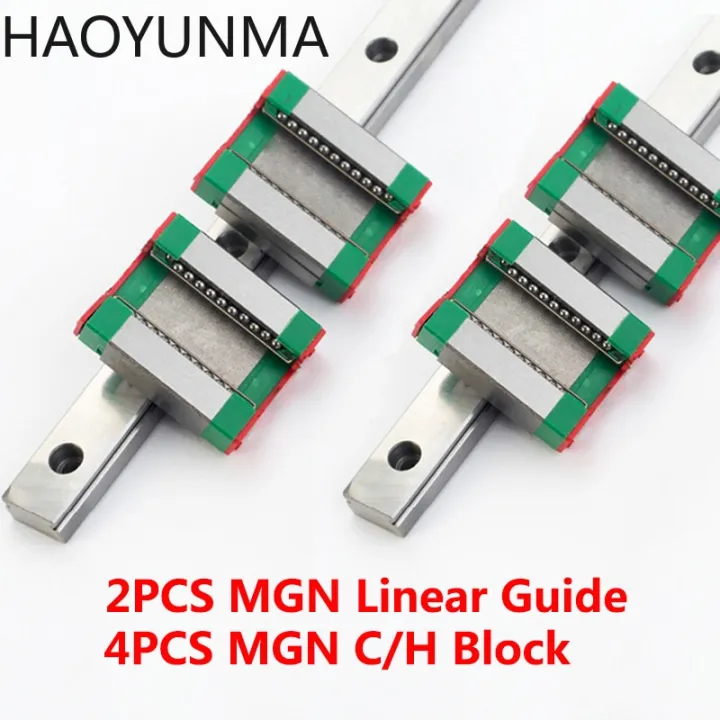 2pcs Linear Guide 4pcs Mgn Slide Block Rail Length 100 1000mm Carriage Model Mgn7ch Mgn9ch 