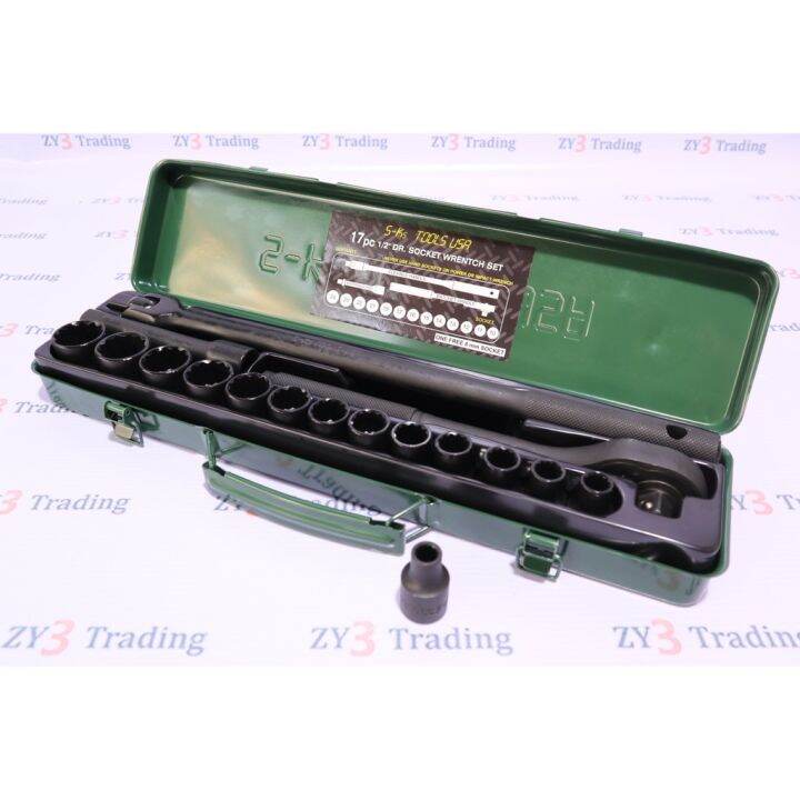 S-KS 17 Pcs Socket Wrench Set 1/2 Drive 12 Points (Flower Type) | Lazada PH