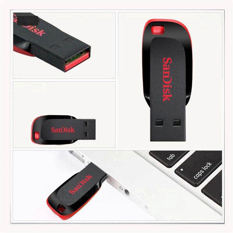 แฟลชไดร์ฟ SANDISK Flash Drive CRUZER BLADE USB 2.0 (SDCZ50-B35) 8GB ...