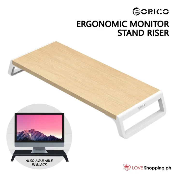 ORICO HSQ-M1 Solid Wood Ergonomic Monitor Stand Riser Universal Monitor ...