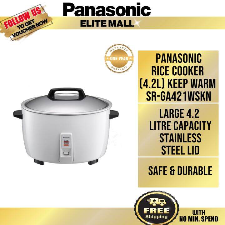 PANASONIC SR-GA421 RICE COOKER (4.2L) KEEP WARM SR-GA421WSKN | Lazada