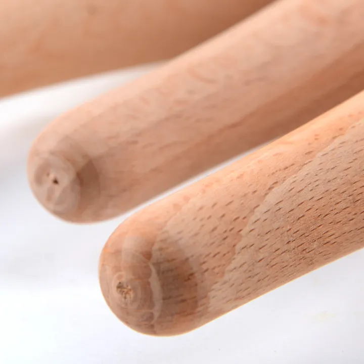 Belly rolling pin bold household dumpling skin pointed solid wood dough ...