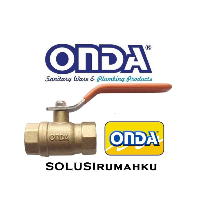 Ball Valve ONDA Kuningan 1 Stop Kran 1 Inch Keran Putaran Air | Lazada ...
