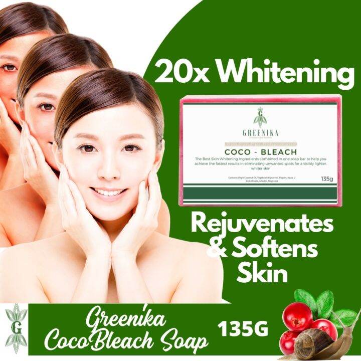 [ 20x Whitening Cocobleach Soap ] Greenika 20x Whitening Coco Bleach