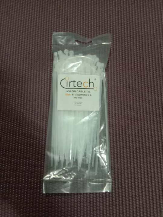CIRTECH NYLON CABLE TIE white/black (4") 100pcs. per pack | Lazada PH