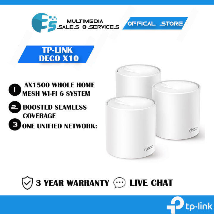 Tp-Link Deco X10 AX1500 Whole Home Mesh Wi-Fi 6 System ( 1Pack / 2Pack ...