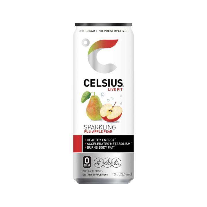 Celsius Sparkling Fuji Apple Pear Flavor Energy Drink (325mL) | Lazada PH