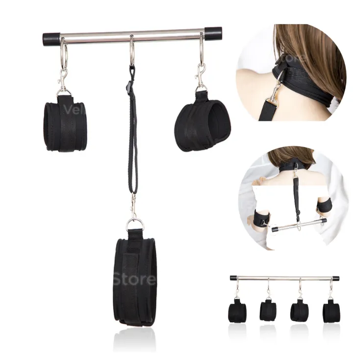 Sexylexy Restraint Metal Spreader Bar Bondage BDSM Set Adjustable Leg ...