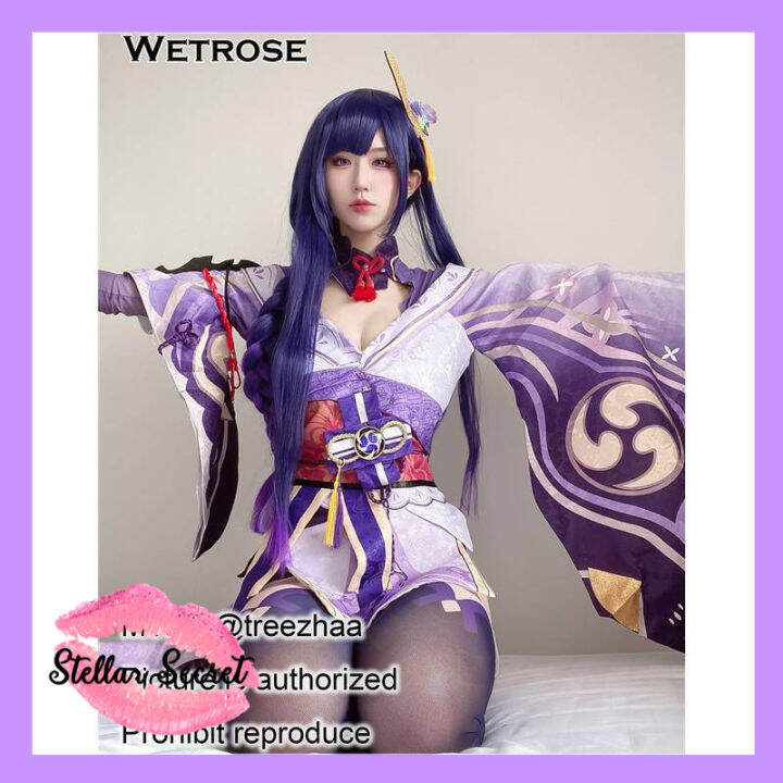 STELLAR SECRET FASHION Genshin Impact Raiden Shogun Shougun Baal Ba'al Cosplay Women Costume ...