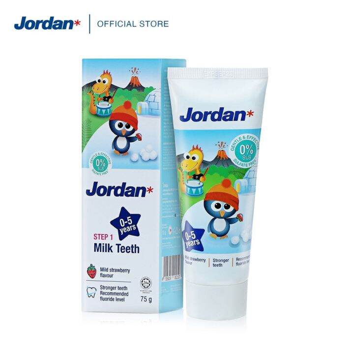 JORDAN Step 1 Toothpaste 75G - Mild Strawberry | Lazada PH