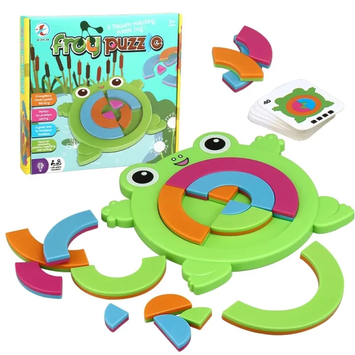 40 Challenges Montessori Fun Frog Puzzle Parent-child Interactive ...